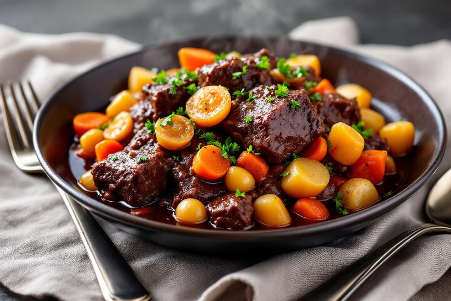 Ce bœuf bourguignon express réunit toutes les saveurs du grand ...