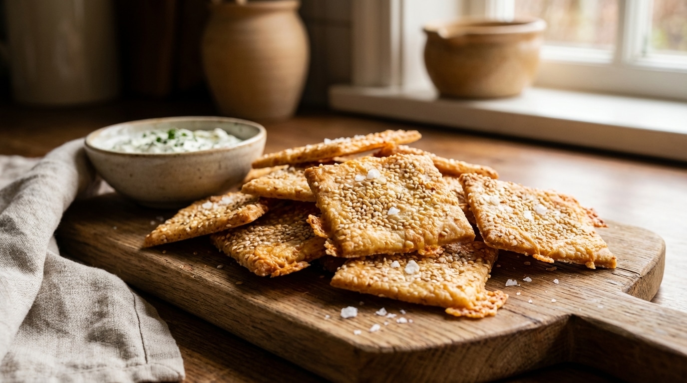Craquez pour ces crackers au fromage et sésame : un croustillant ultra ...