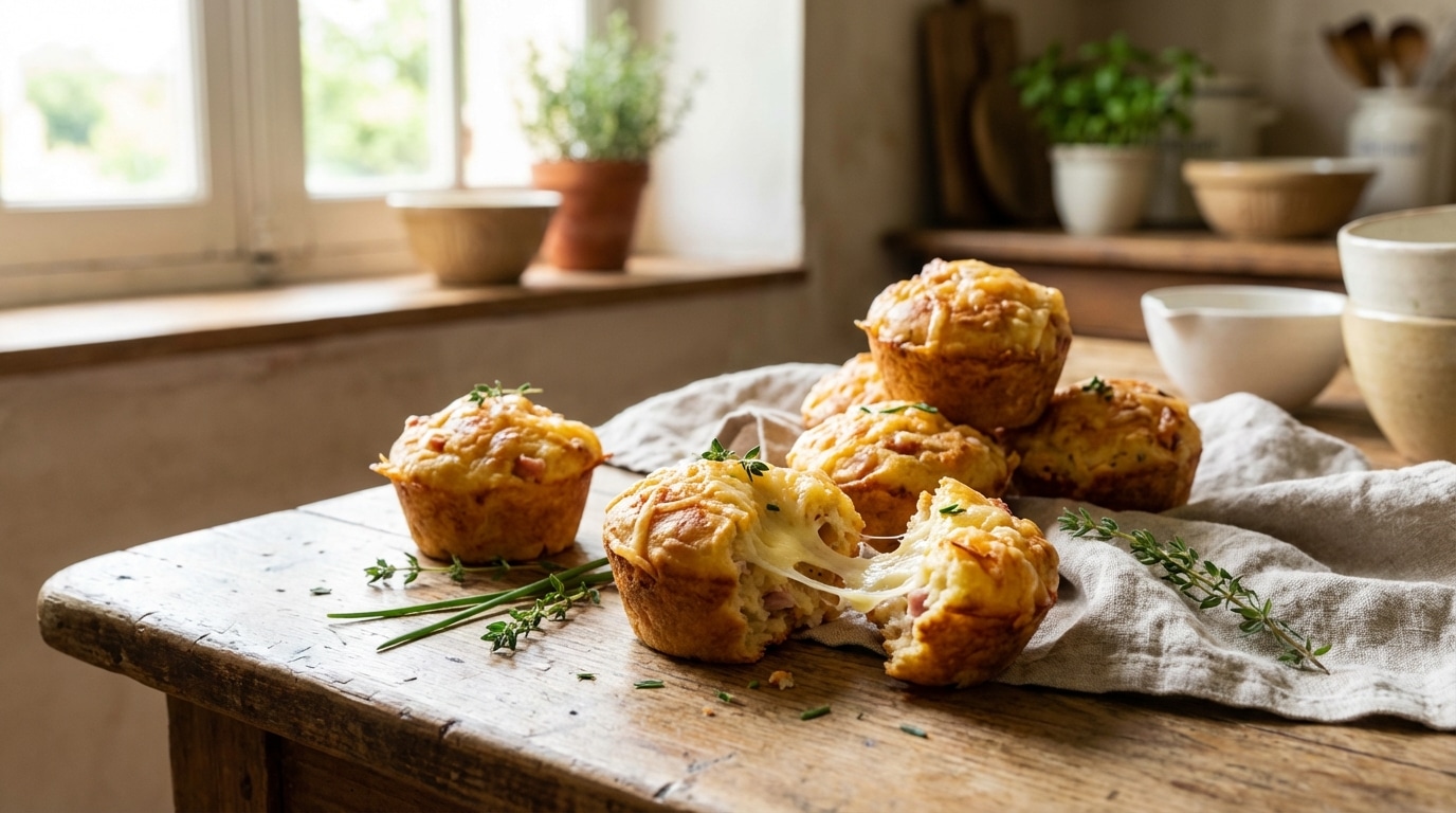 Pour l'apéro ou à midi : ces muffins salés jambon-fromage moelleux ont ...